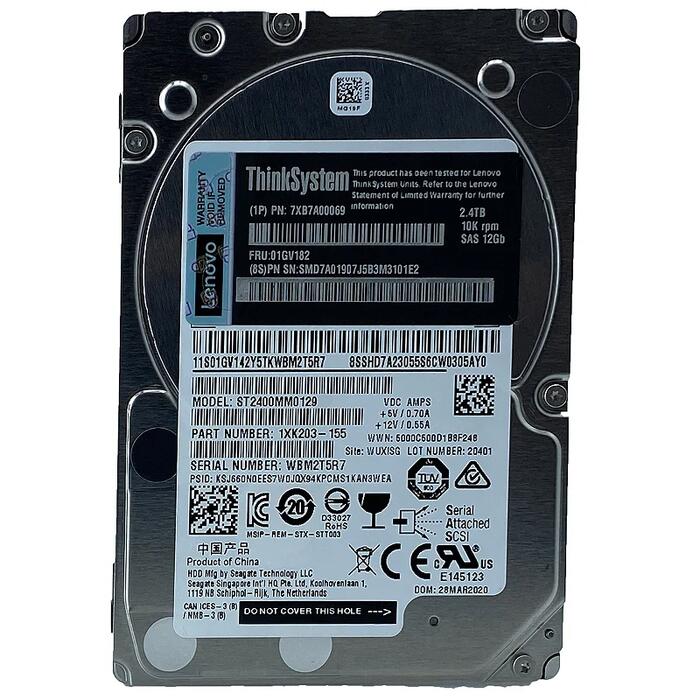 Compucanjes - Disco SAS 2.4TB 2.5 10K Lenovo FRU 01GV182